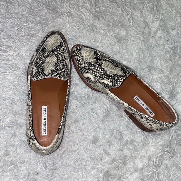 Shoes | Chelseaviolet Snake Skin Loafers | Poshmark